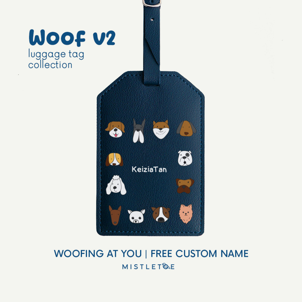 Jual Woof v2 II Custom Luggage Tag - Gantungan Koper - Bag Tag | Shopee ...