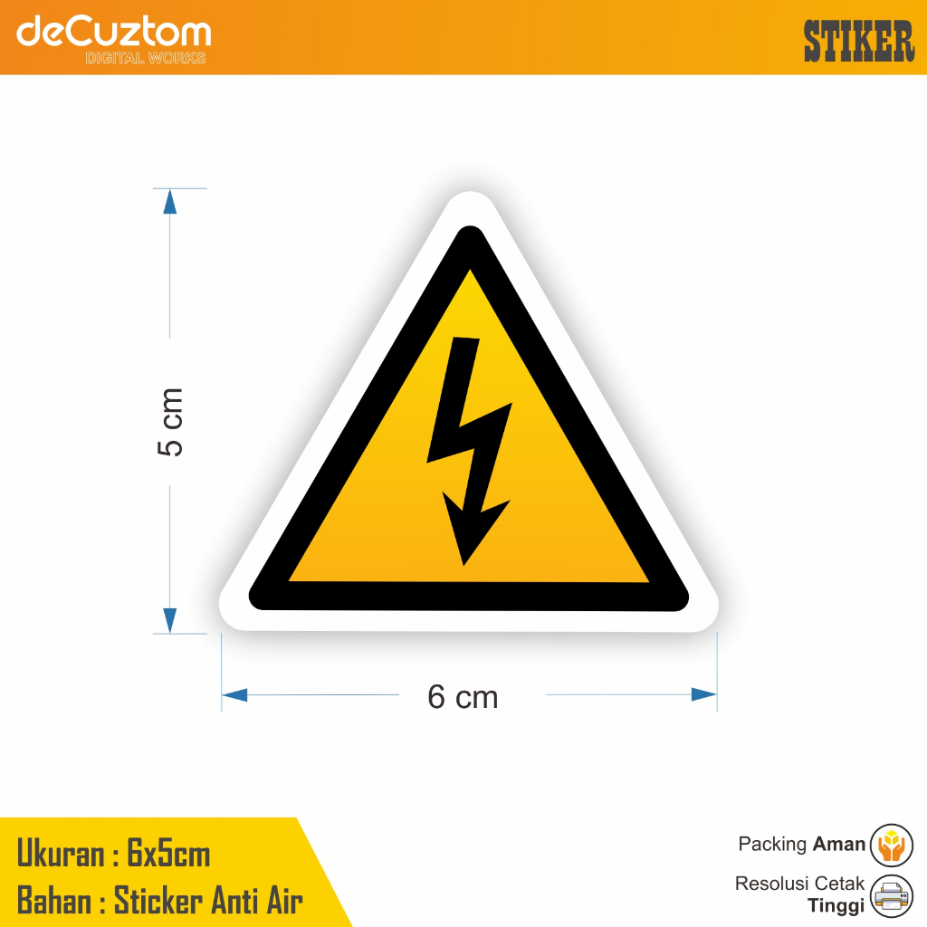 Jual Stiker Segitiga Panel Listrik Sticker Bahaya Listrik | Shopee ...