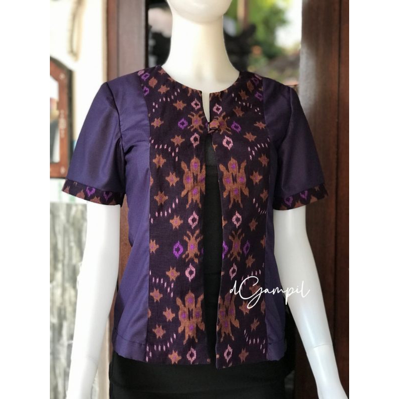 Jual Blazer Endek Print Kombinasi, Kancing sangkelit atas bulat 1 ...