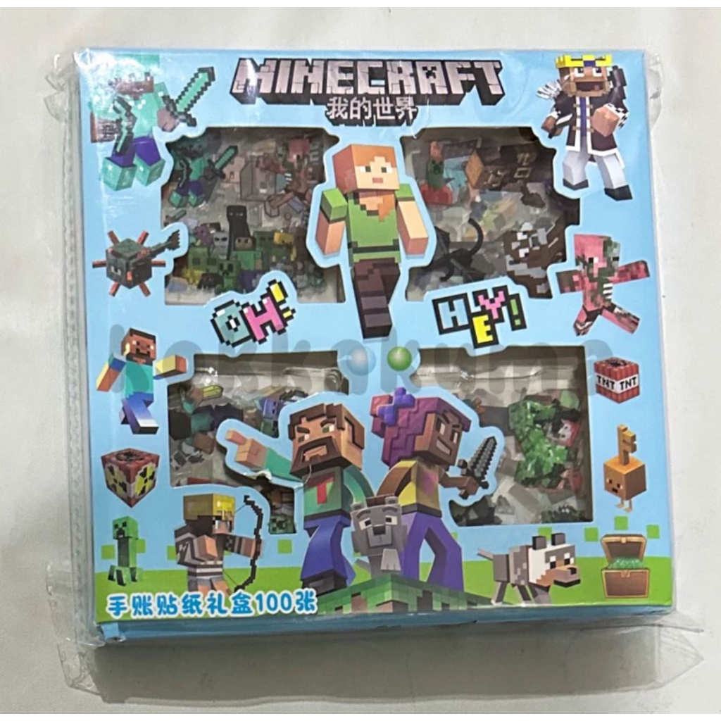 Jual Sticker Lucu Viral Karakter Minecraft Stiker Label Hp Buku Botol ...