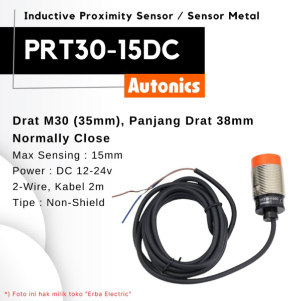 Jual Autonics PRT30-15DC Induktif Proximity Sensor Metal Besi 2 wire DC ...