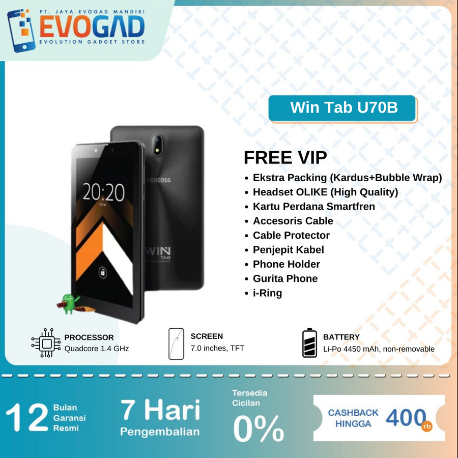 Jual Evercoss Win Tab U70B, 3/32 Quadcore | Garansi Resmi | Shopee Indonesia