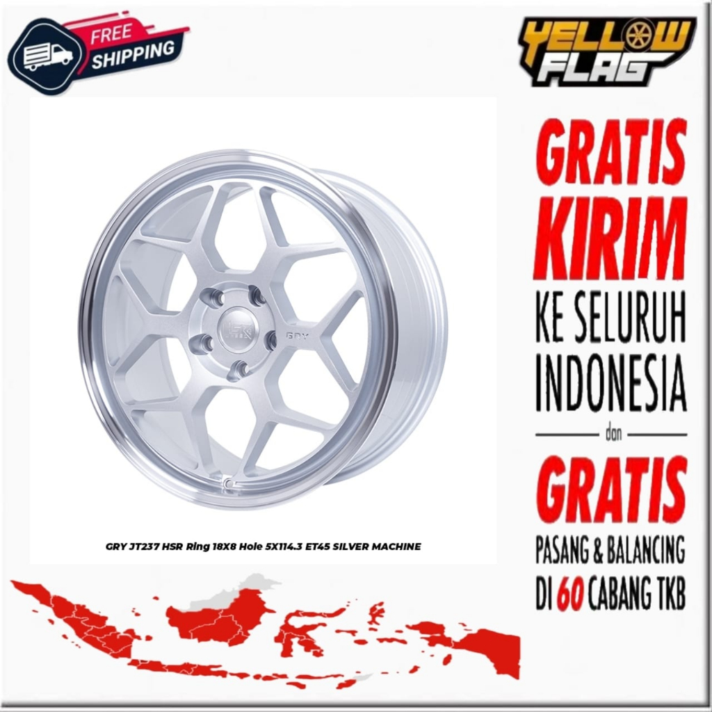 Jual Velg Racing R18 Untuk Mobil Civic Turbo Merk HSR Wheel Tipe GRY ...