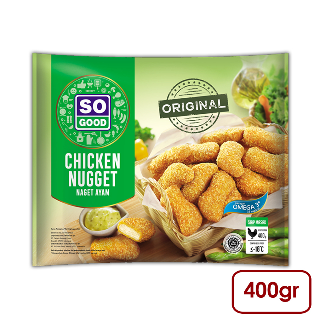 Jual SO GOOD Chicken Nugget 400gr (Tahan suhu ruangan 3hari) | Shopee ...