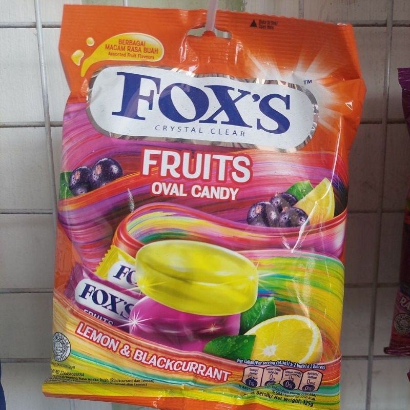 Jual Fox's Crystal Clear Berries fruit fruity mints Oval Candy 125gr ...