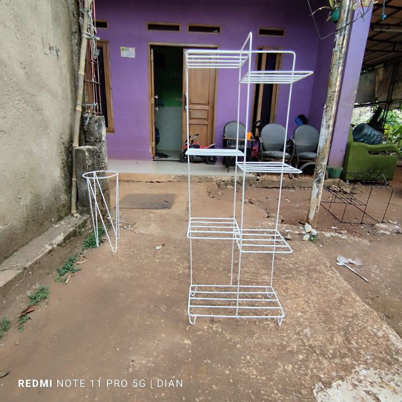 Jual rak bunga tanaman/rak pot murah/rak pot 8 dudukan/rak pot ...