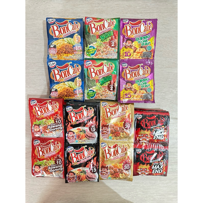 Jual BONCABE BUBUK SACHET level 10 / 15 / 30 / 50 / NORI / ABON / RUJAK ...