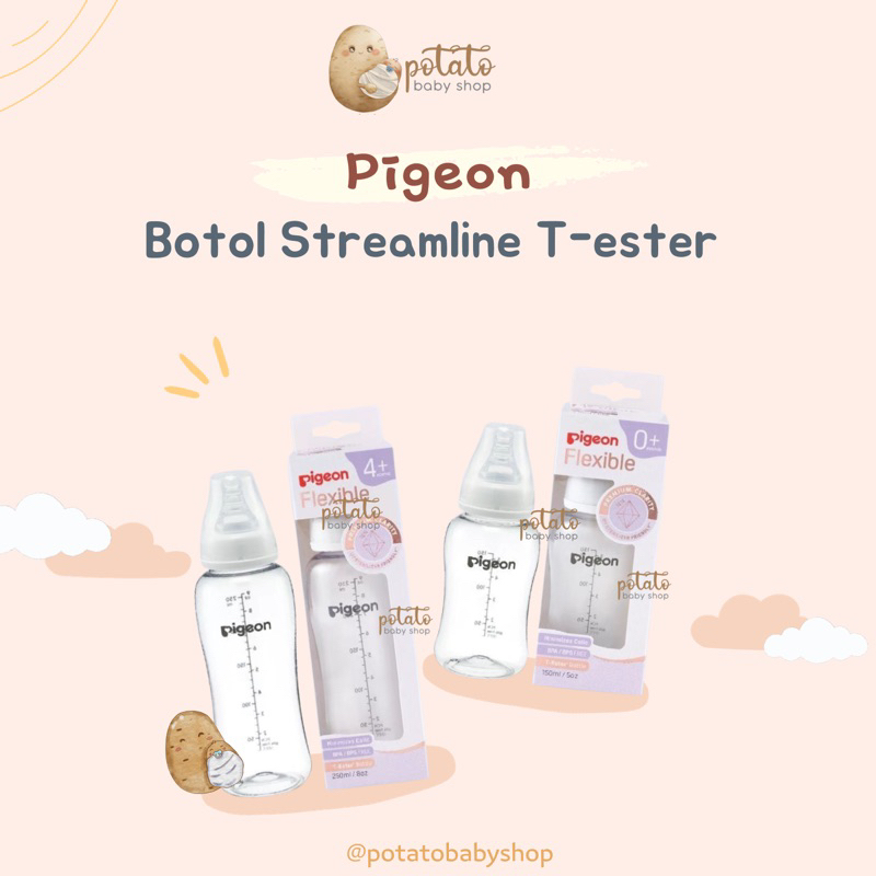 Jual Pigeon Streamline T-Ester Bottle - Botol Susu slimneck | Shopee Indonesia