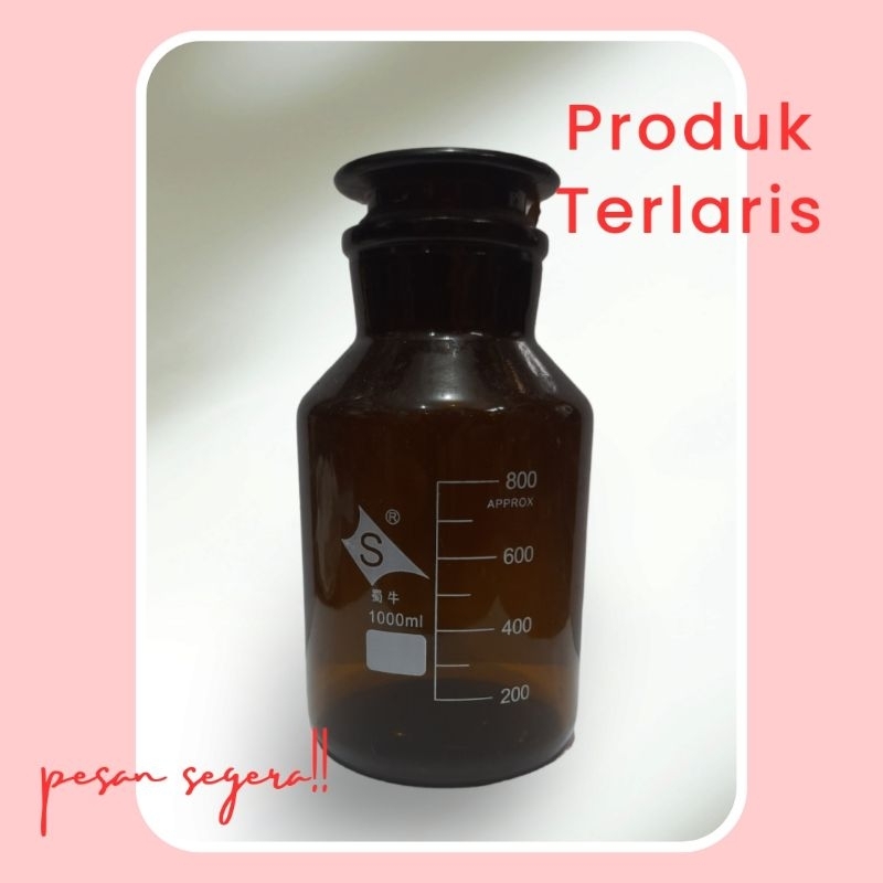 Jual Botol reagent coklat 1000 ml mulut lebar | Shopee Indonesia