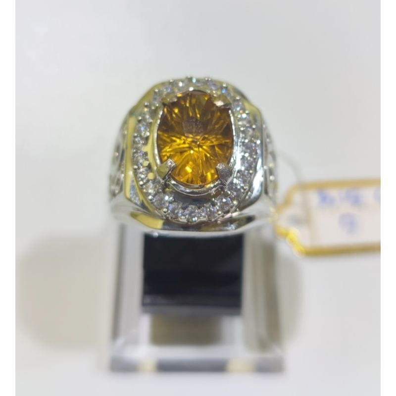 Jual batu permata natural citrin Quartz dilengkapi memo WGL | Shopee ...