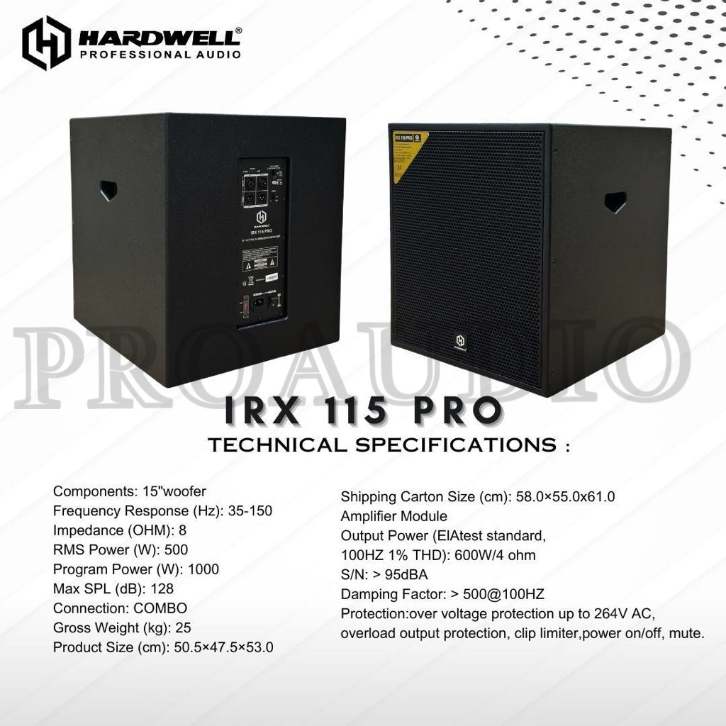 Jual SPEAKER HARDWELL SUBWOOFER IRX 115 PRO IRX15 PRO ORIGINAL BEST PRODUK | Shopee Indonesia