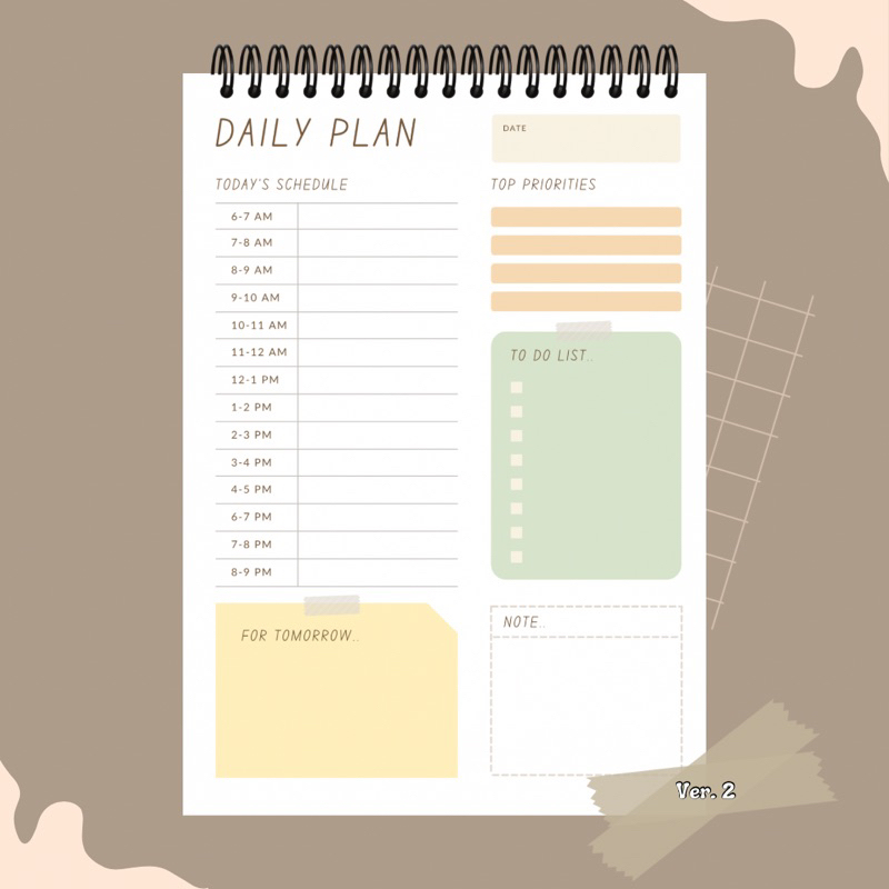 Jual Daily Planner A5 Book Paper (Jilid Cover Mika Tebal) Perencanaan ...