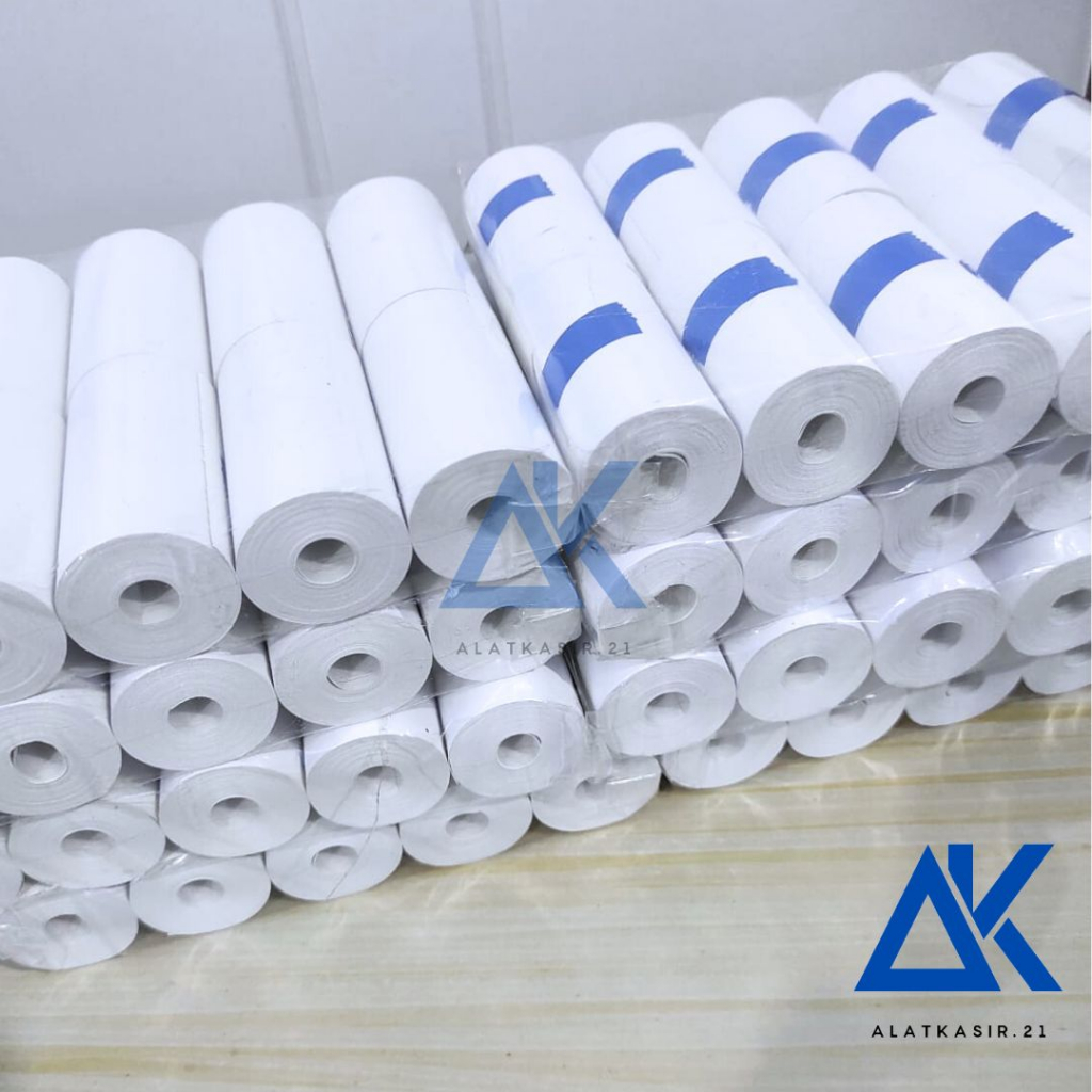 Jual (1ROLL) Kertas Struk Thermal BIRU 57x30 MM Hasil Tulisan Biru ...