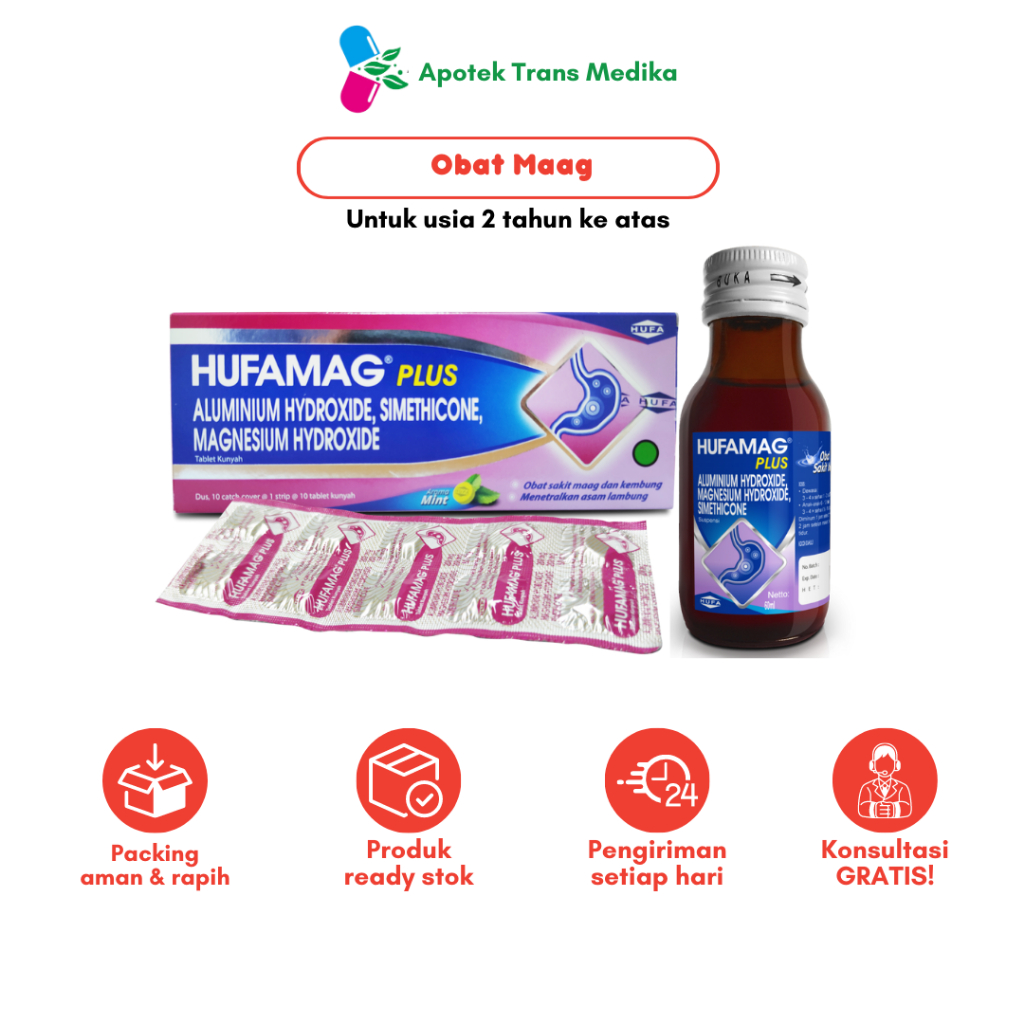 Jual Hufamag Plus Sirup / Tablet untuk mengatasi gangguan pada saluran ...