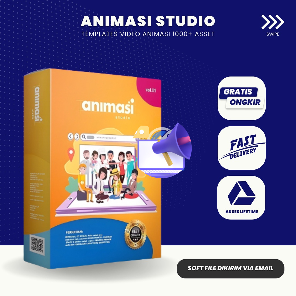 Jual ANIMASI STUDIO Templates Video Animasi 1000+ Asset Ready | Shopee ...