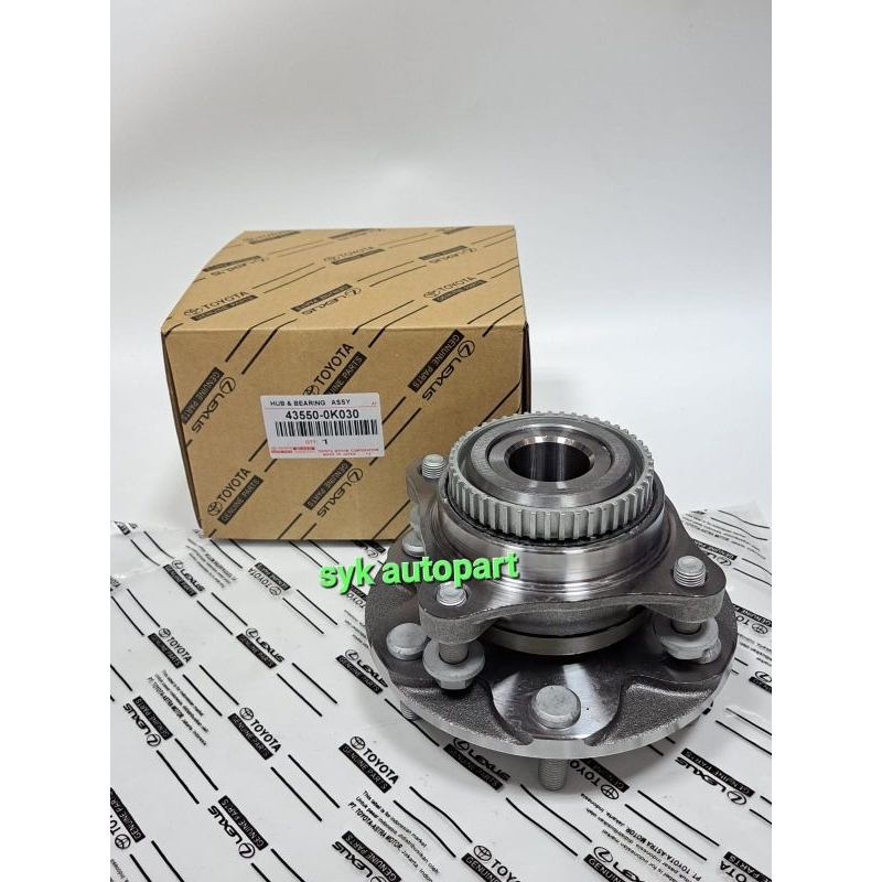 Jual BEARING HUB FRONT ASSY HILUX VIGO FORTUNER DIESEL 43550-0k030 ...