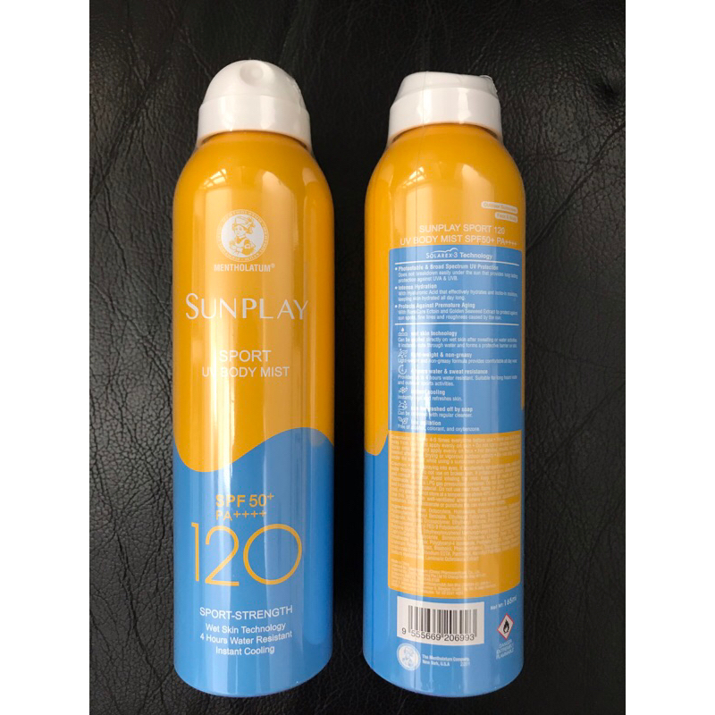 Jual SUNPLAY Sport / Ultra Shield UV Body Mist SPF 50 & 120 & 130 165ML | Shopee Indonesia