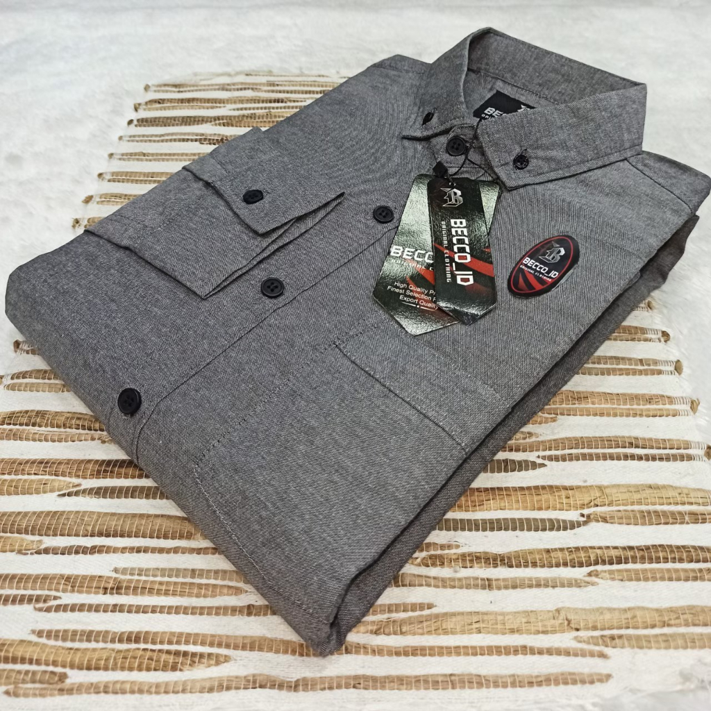 Jual Kemeja Pria Lengan Panjang Polos Kasual BECCO Kemeja Lengan ... Jual Kemeja Pria Lengan Panjang Polos Kasual BECCO Kemeja Lengan ...