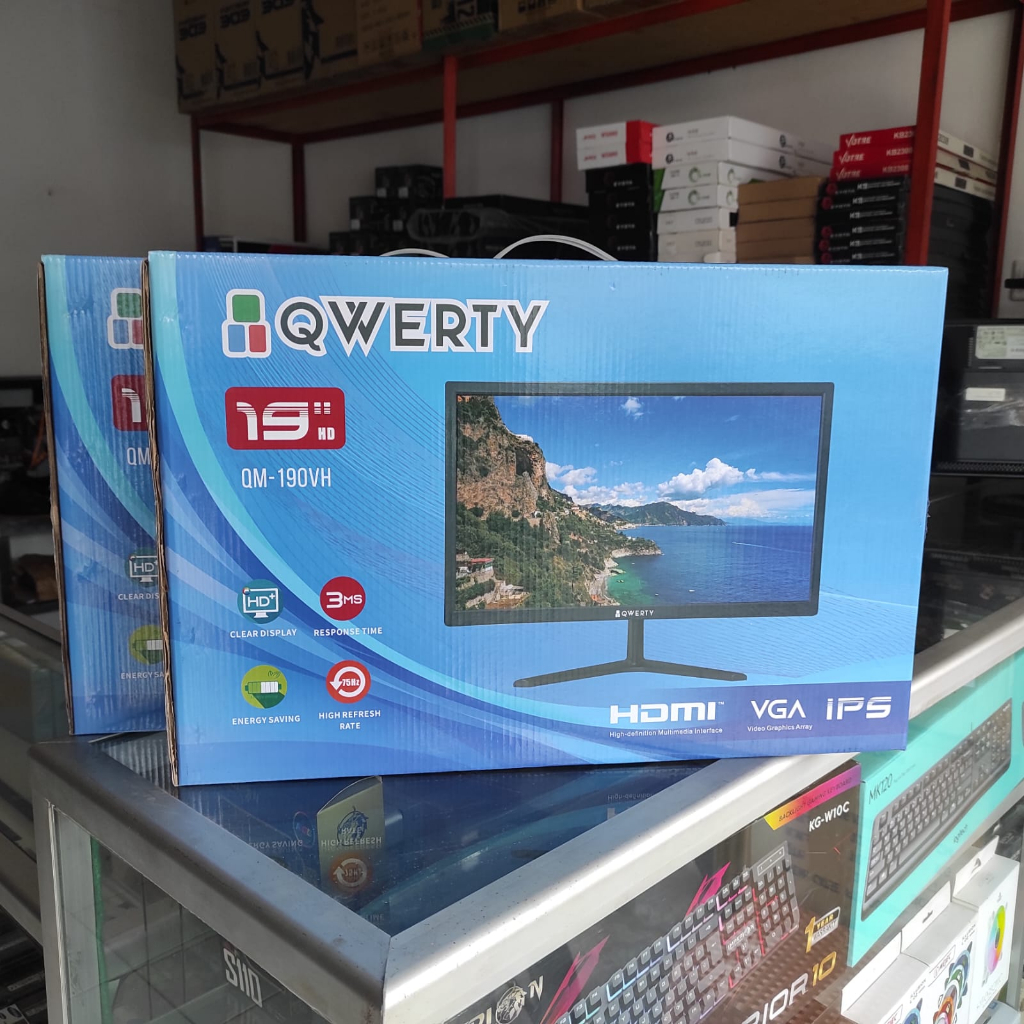 Jual LED Monitor 19 inch HDMI VGA QWERTY | Baru termurah | Shopee Indonesia