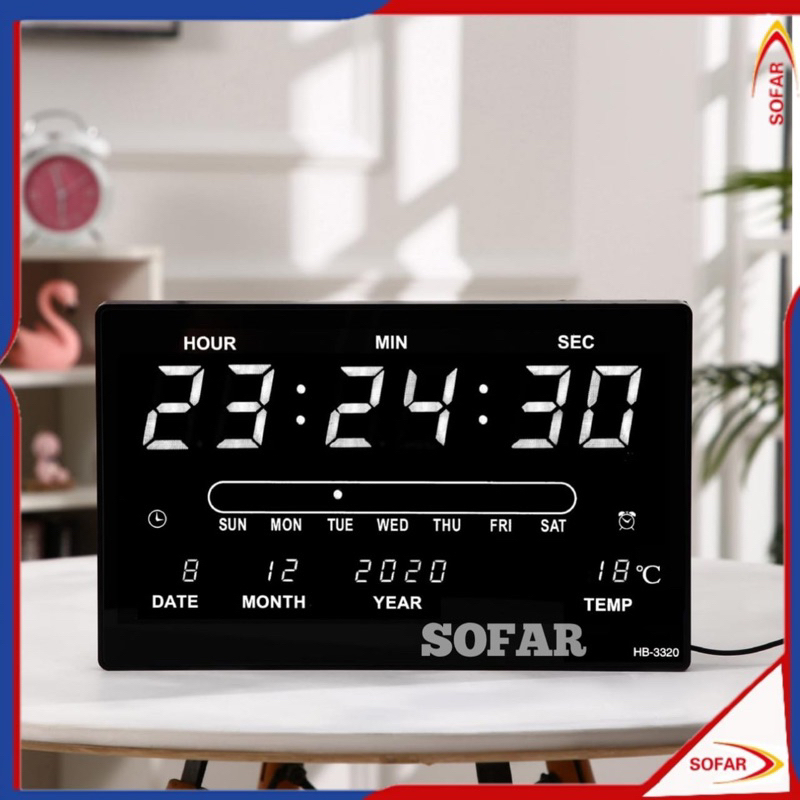 Jual Jam digital Dinding & Meja Digital Clock LED Merah / Biru / Hijau ...