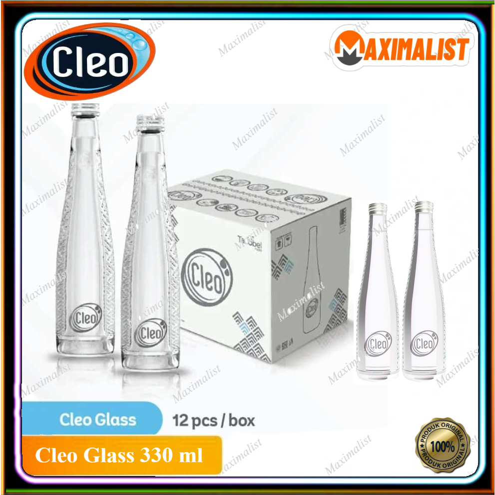 Jual Cleo Glass 330ml - Cleo Botol Kaca 330ml - Air Murni Cleo Glass 330ml (KHUSUS INSTANT ...