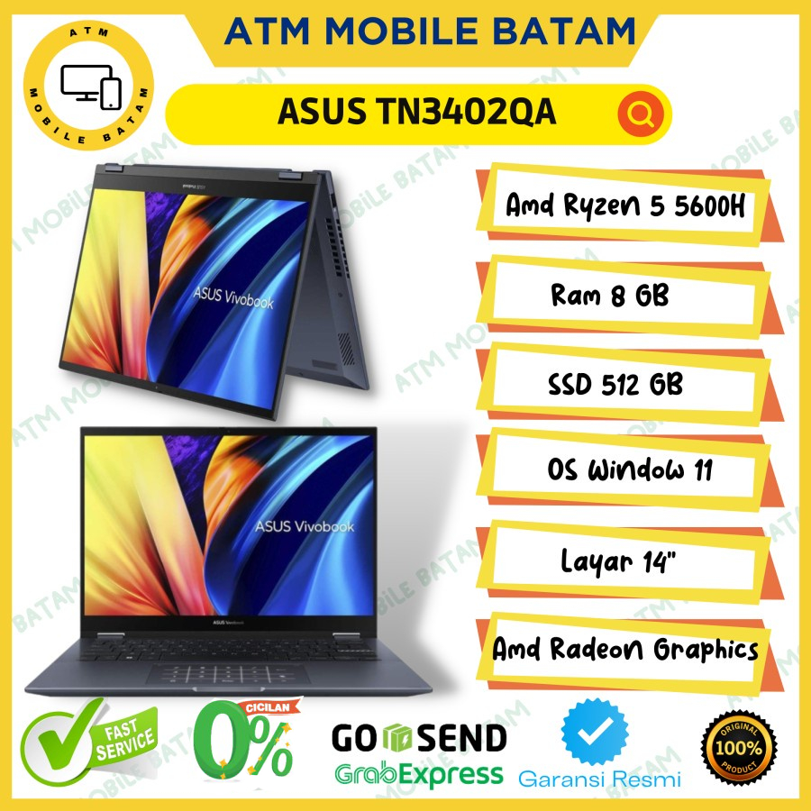 Jual ASUS VIVOBOOK S14 Flip TN3402QA RYZEN 5-5600H 512GB TOUCHSCREEN ...