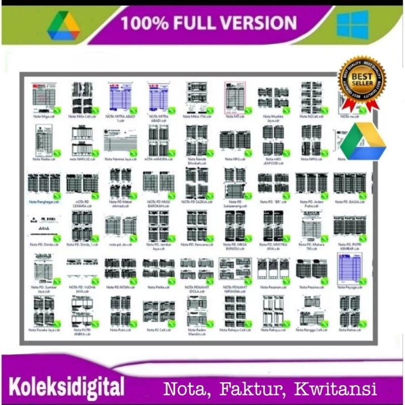 Jual 425 Template Nota Faktur Kwitansi CDR | Shopee Indonesia