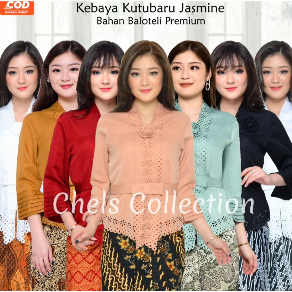 Jual Atasan Kebaya Kutu baru Modern Mewah Lengan 7/8 Bahan Baloteli ...