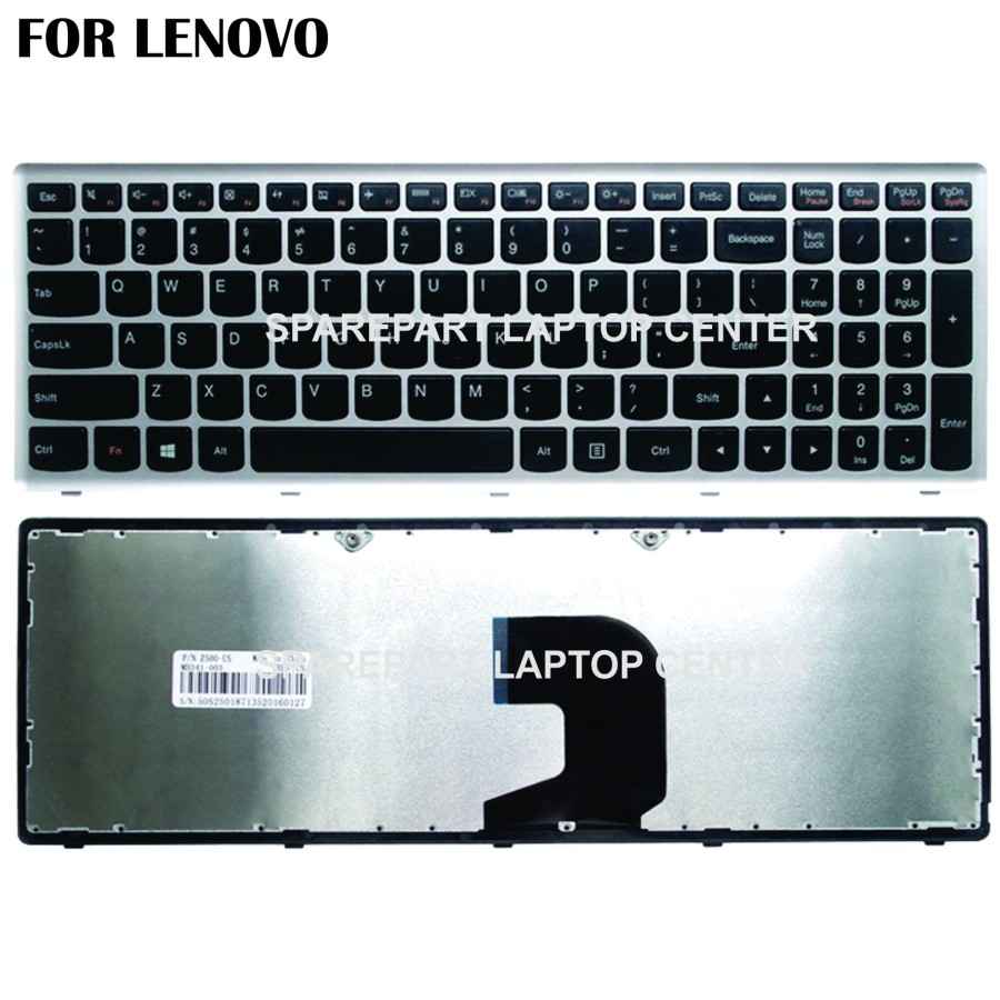 Jual Keyboard Lenovo P500 P500A Z500 Z500A Z500G Silver Frame | Shopee ...