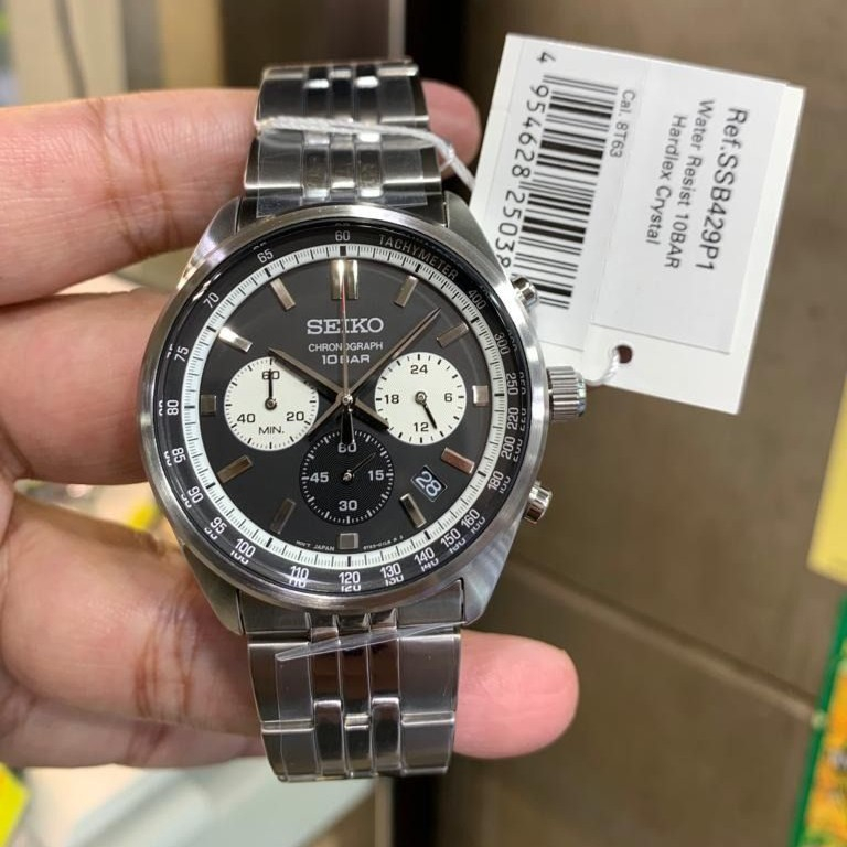 Jual JAM PRIA SEIKO SSB429P1 SSB429 SILVER BLACK CHRONOGRAPH ORIGINAL ...