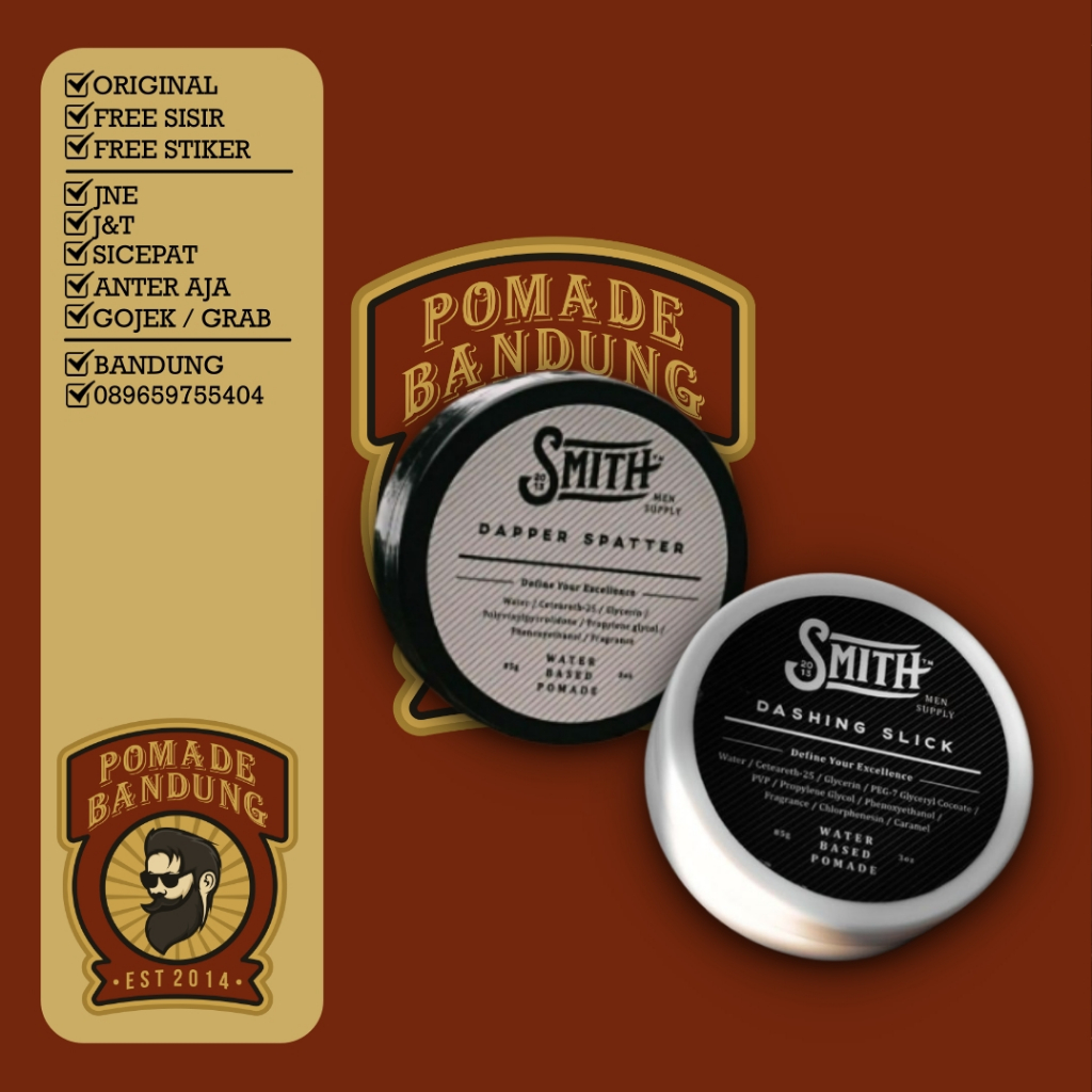 Jual SMITH DAPPER SPATTER | DASHING SLICK - POMADE SMITH WATERBASED ...