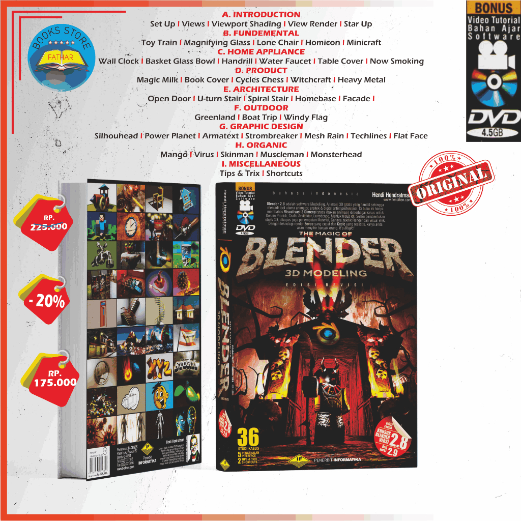 Jual Buku Software Modelling The Magic Of Blender 3D 36 Contoh Edisi ...