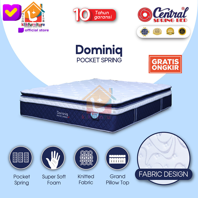Jual Kasur Springbed Central Dominiq POCKET Spring 35 cm | Shopee Indonesia
