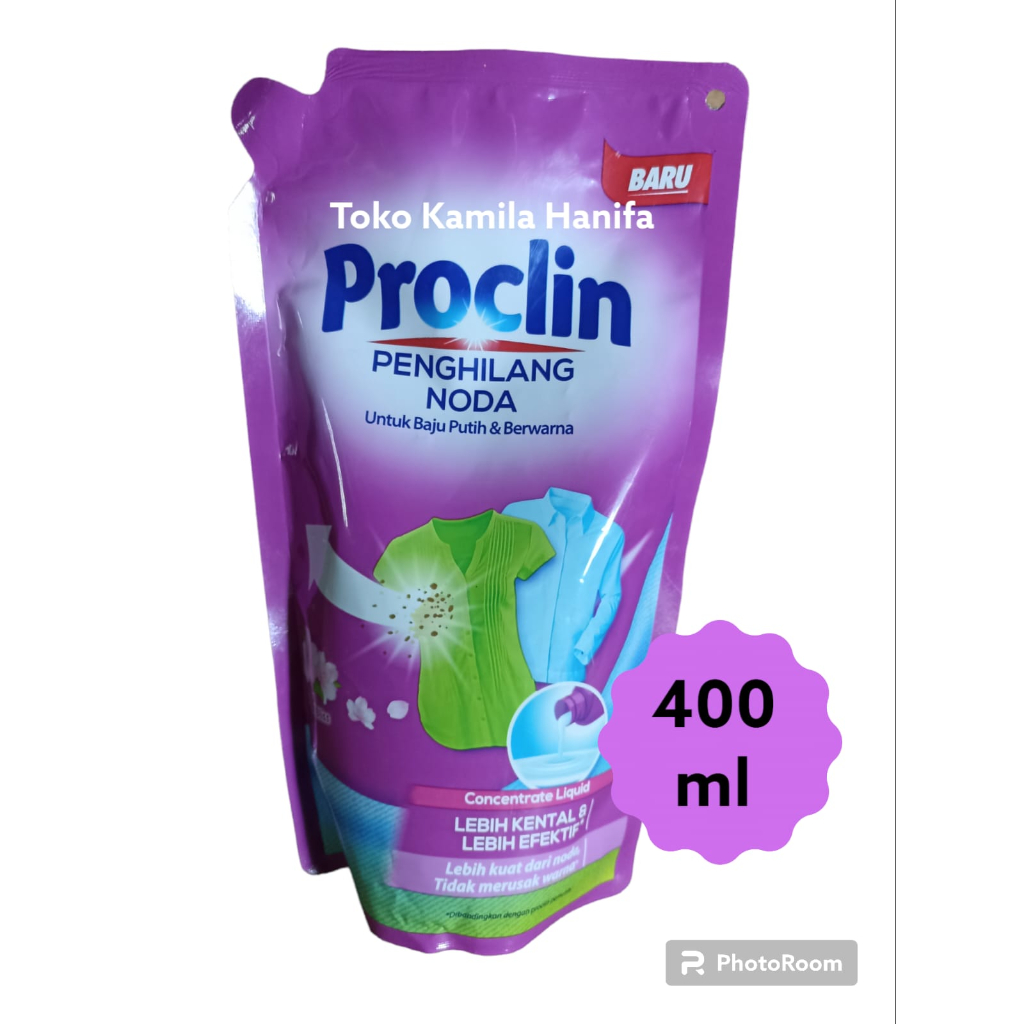 Jual Proclin Penghilang Noda Baju Putih & Berwarna 400 ml | Shopee ...