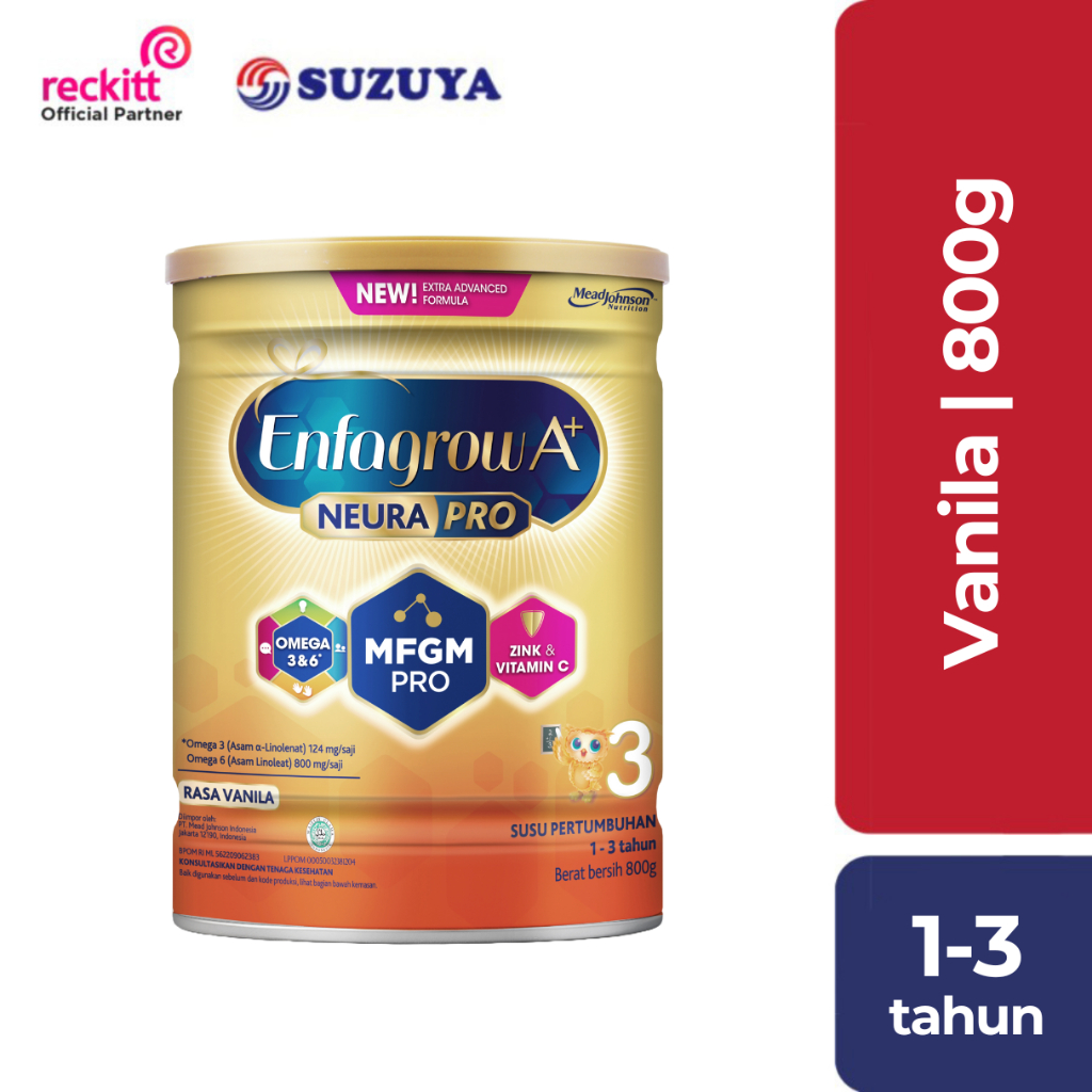 Jual Enfagrow Milk A Plus 3 Vanila Klg 800Gr | Shopee Indonesia
