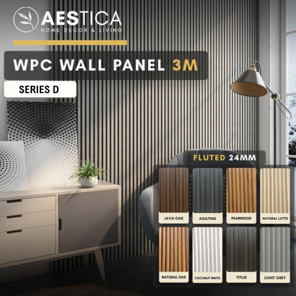 Jual WPC Wood Wall Panel Series D 24MM Fluted 3M Aestica Dekor Dinding ...
