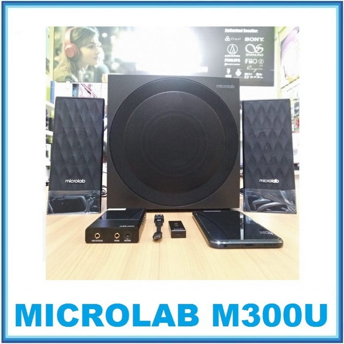 Jual Microlab M300U 38 Watt Speaker SD Card USB FM Radio Speaker ...