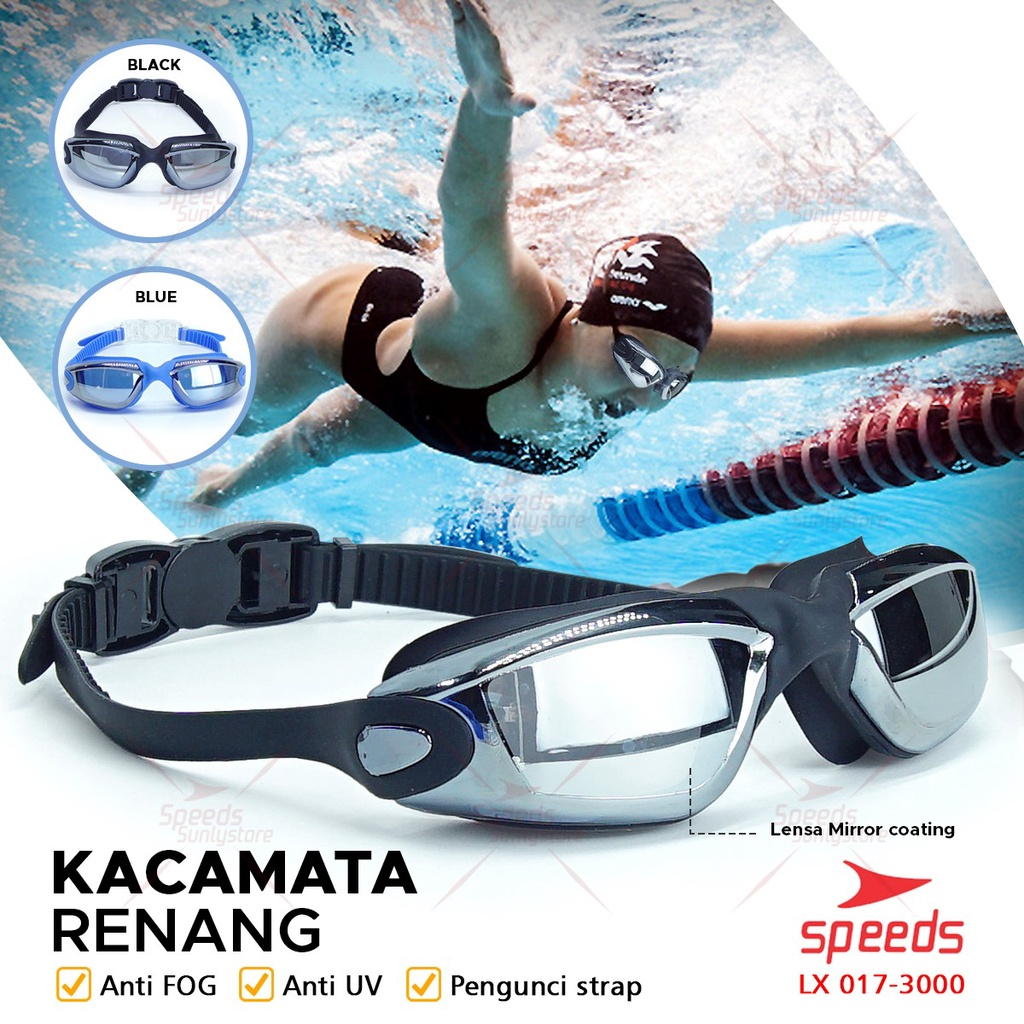 Jual Kacamata Renang Speeds LX 3000 Antifog & UV Protection | Shopee ...