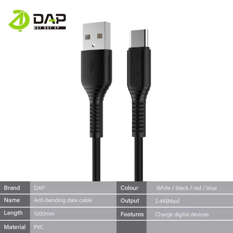 Jual DAP Kabel Data Micro 100cm Fast Charging 2.4A Garansi Resmi 1 ...