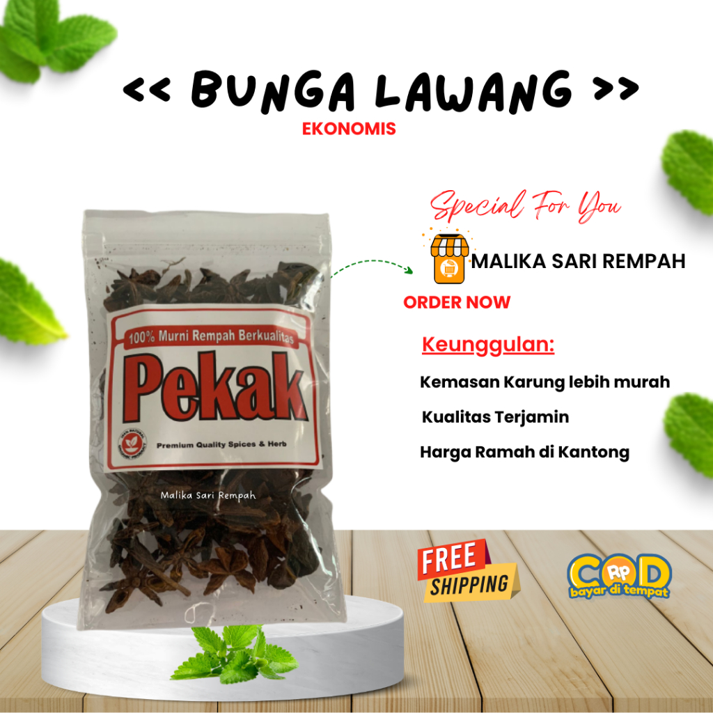Jual Bunga Lawang Pekak Ekonomis [ 25 Gr] Msr Shopee Indonesia