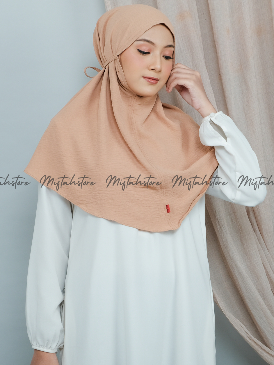 Jual HOT SALE!!! Hijab Bergo Non Ped Crinkle Airflow Premium Original MIFTAH Size (L) | Shopee ...
