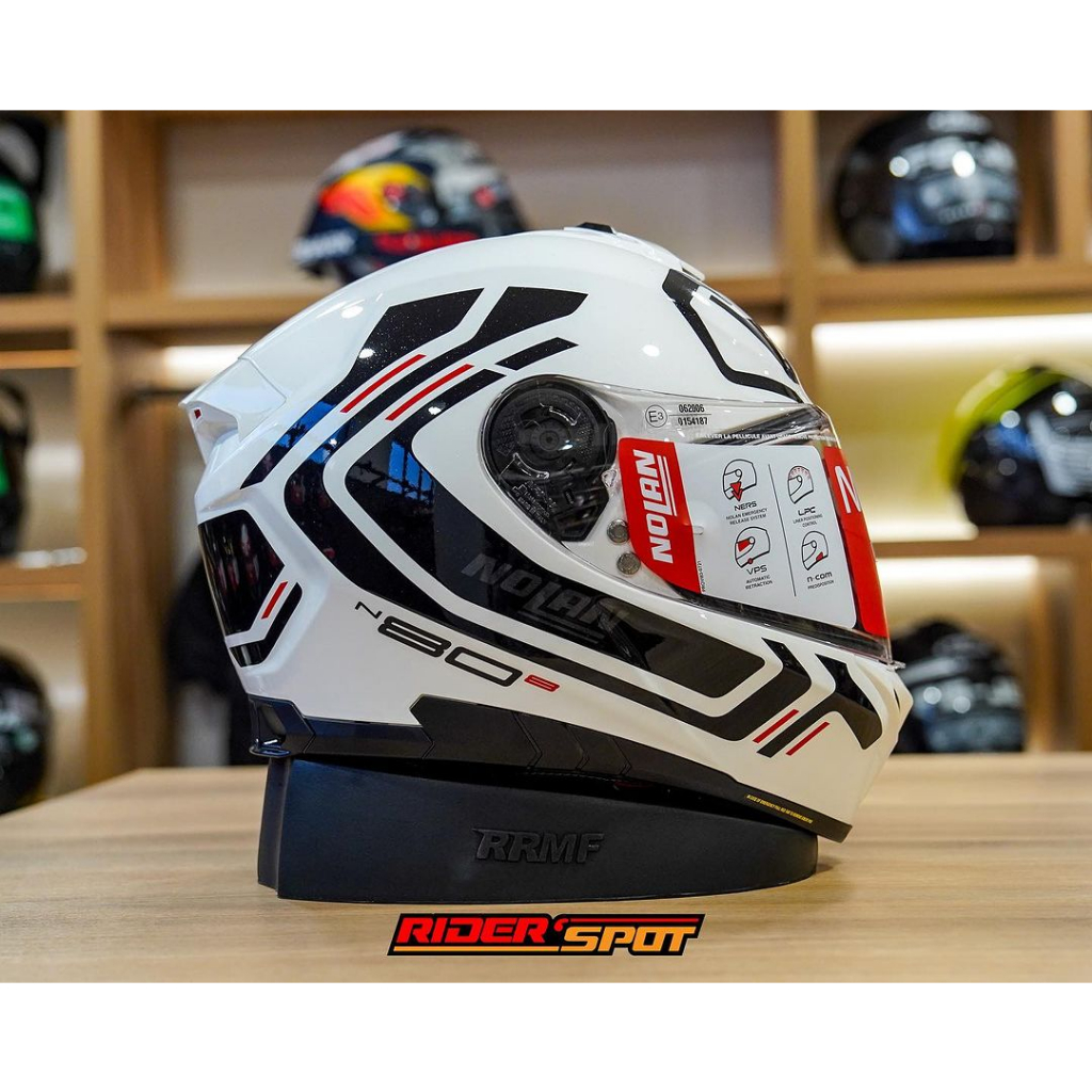 Jual Helm Motor Nolan N808 Ally metal white glossy 052 Nolan 80.8 Italy ...