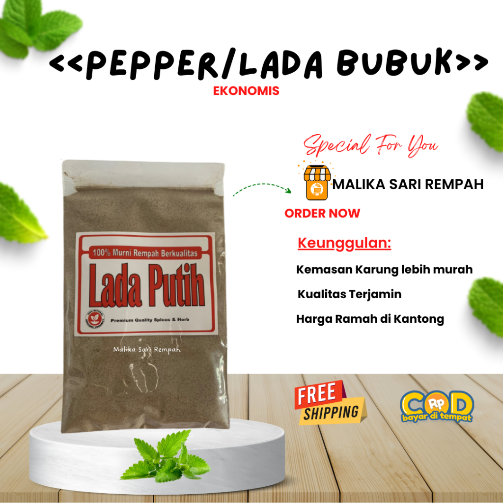 Jual Lada Bubuk / Papper Ekonomis [ 50 gr]-MSR | Shopee Indonesia