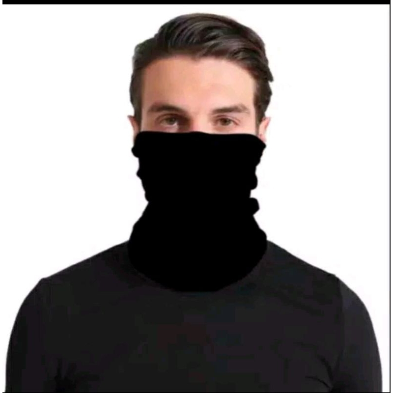 Jual Masker Motor Baff Buff Hitam Polos Multifungsi | Shopee Indonesia