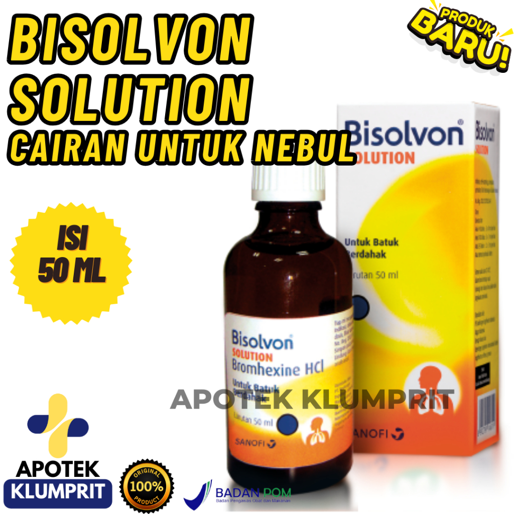 Jual BISOLVON SOLUTION / 50ML / CAIRAN NEBUL | Shopee Indonesia