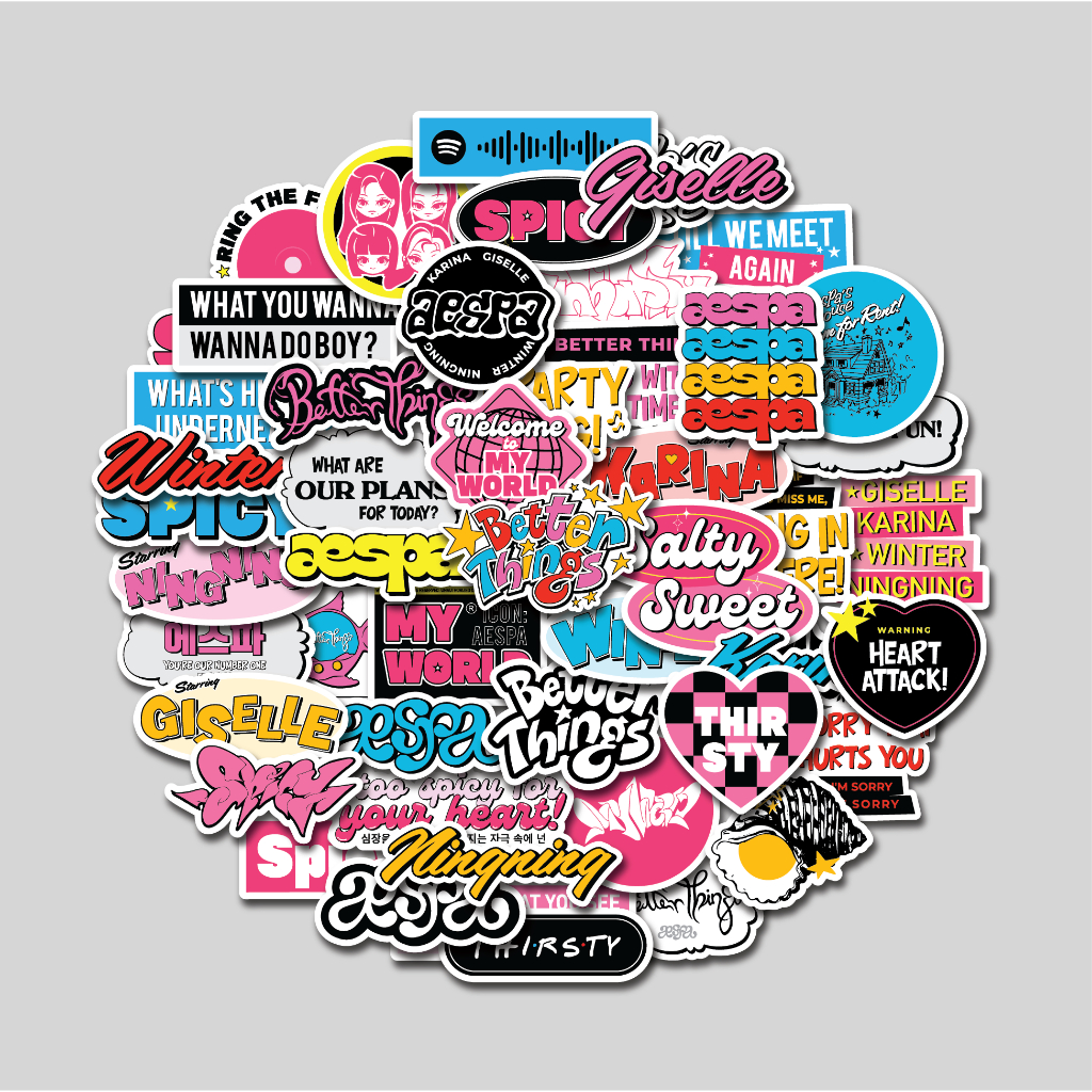 Jual STICKER PACK AESPA MY WORLD X BETTER THINGS | STICKER TUMBLER ...