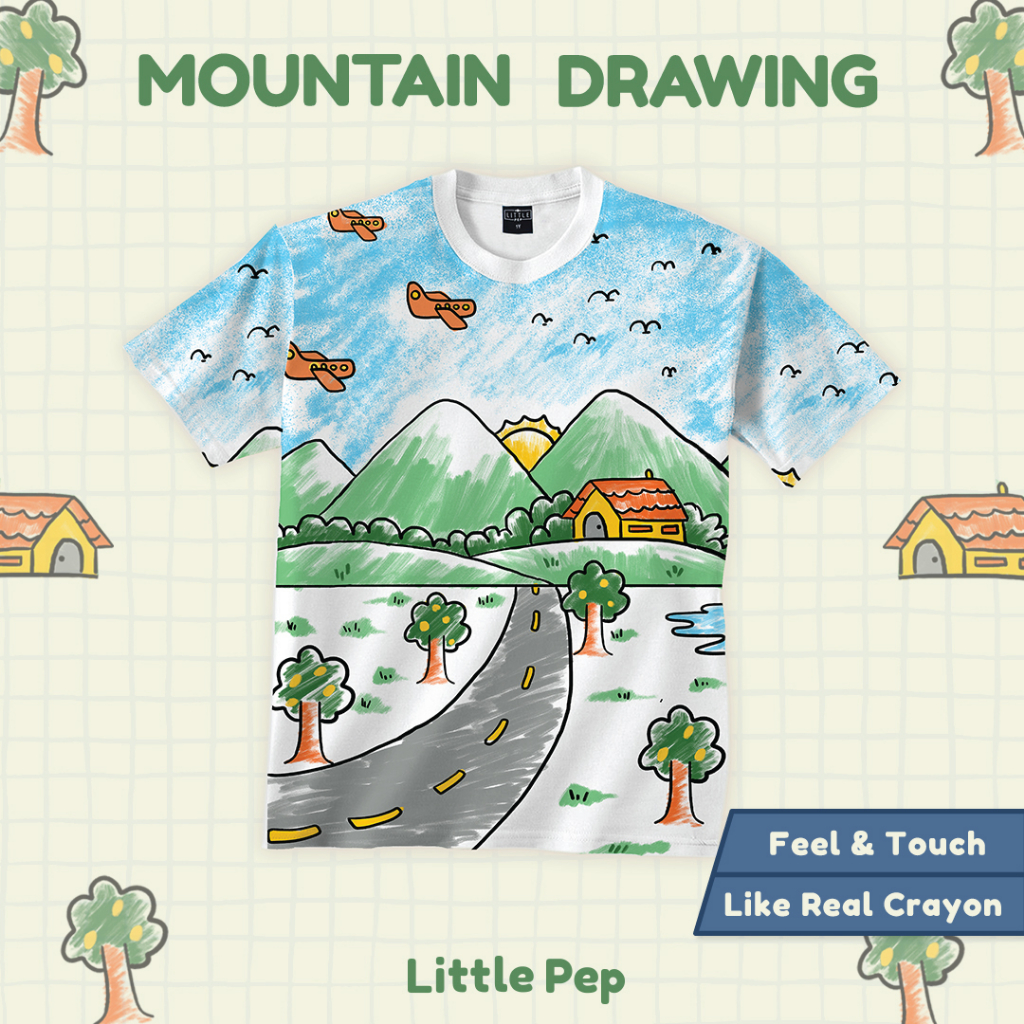 Jual Little Pep - Mountain Drawing - Little Pep - baju anak gambar ...
