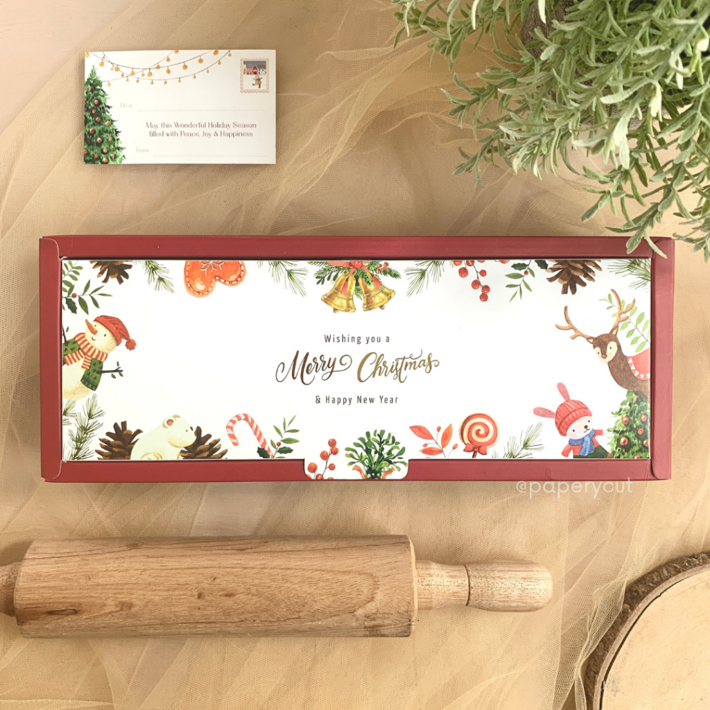 Jual Box Dus Kotak Kue Cookies Natal / Christmas - 2 Wall 28 x 9.5 x ...