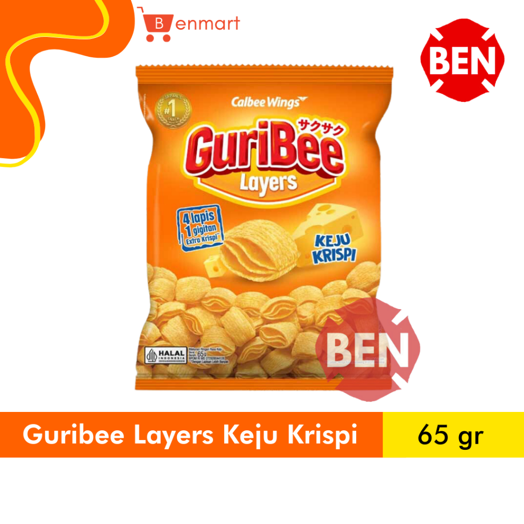 Jual Guribee Layers KEJU KRISPI 65g 65gr 65 g gr Guribe Cheese Besar Calbee | Shopee Indonesia