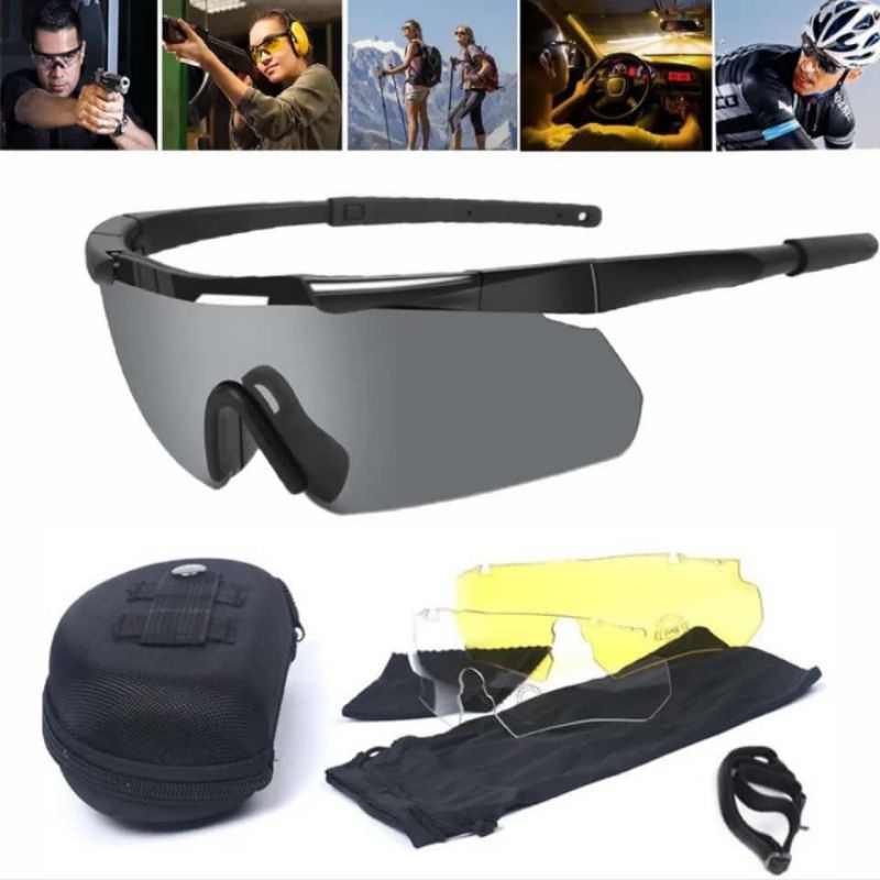 Jual Kacamata Tiga Lensa Kaca mata Tactical army | Shopee Indonesia